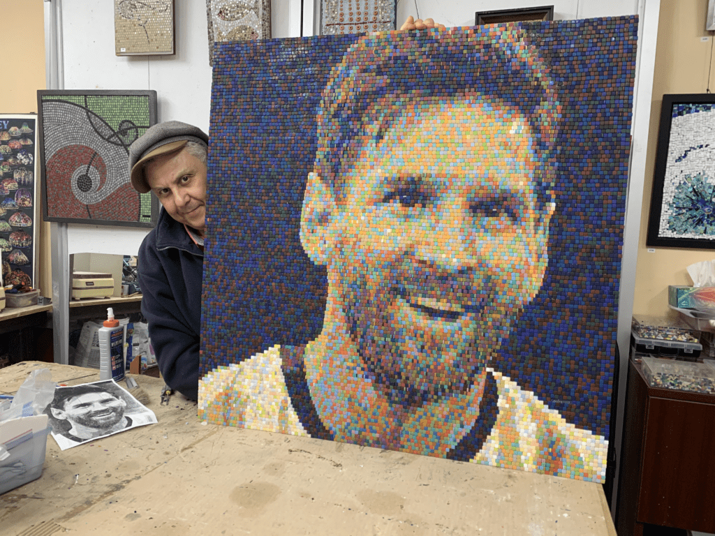 3’x3′ MESSI PORTRAIT $3000 « Glass Mosaic Canada