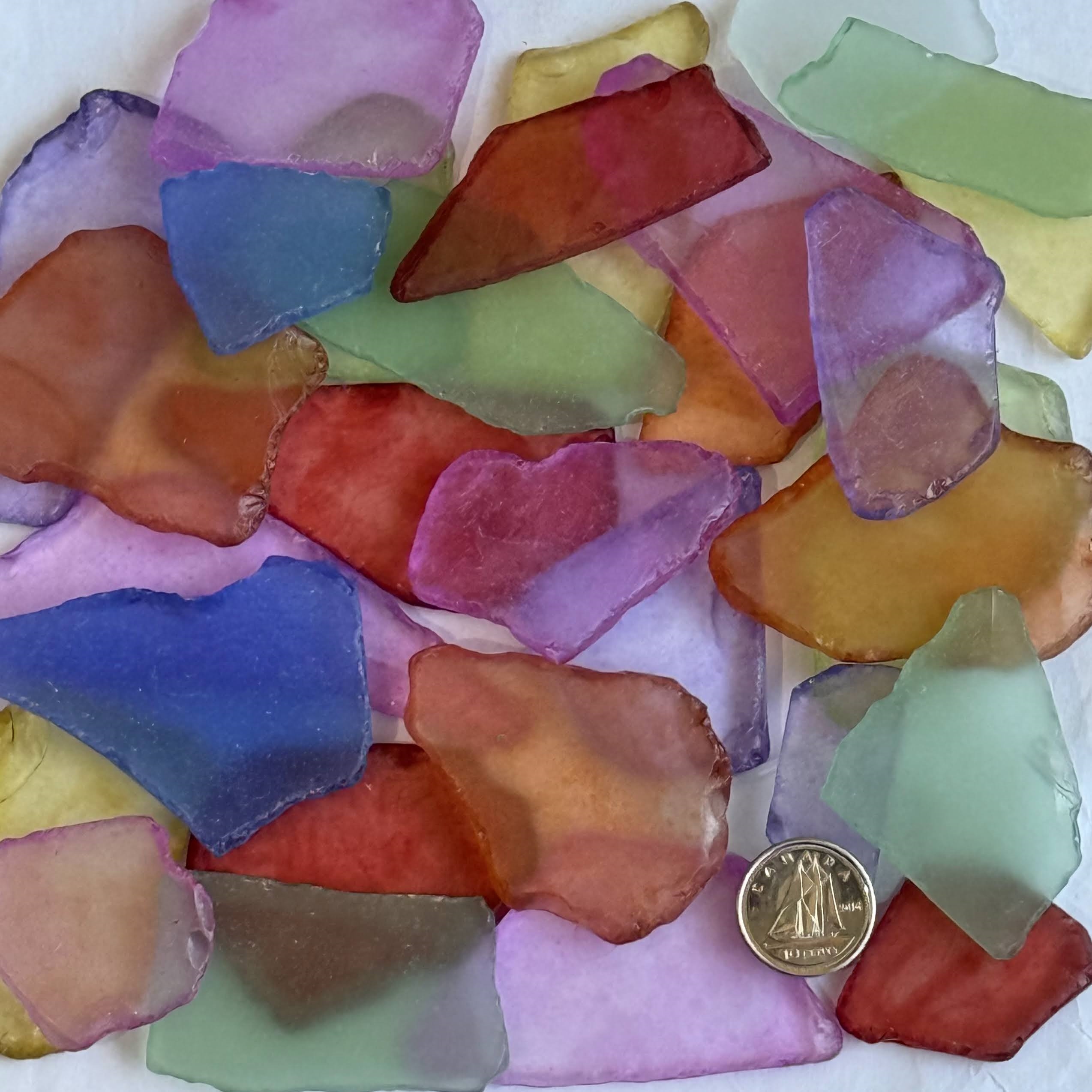 TUMBLED GLASS- MIX « Glass Mosaic Canada